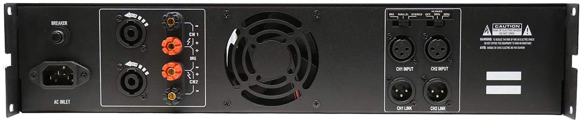 TIC-D2500 2xInputs 2-Zone 4Ω / 8Ω / 70V 2X300W Bridged Power Amplifier