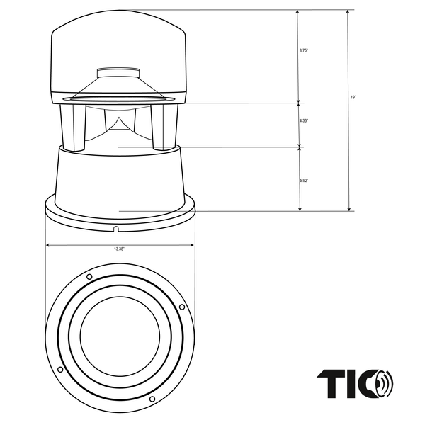 B50- 8"Premium Outdoor Weather-Resistant Omnidirectional In-Ground Sub ...